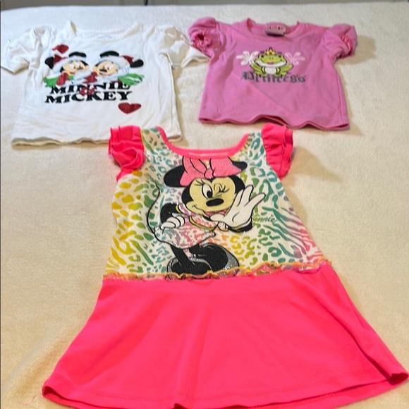 Disney | Dresses | Disney Minnie Mouse Pink Dress And Tshirt Trio ...